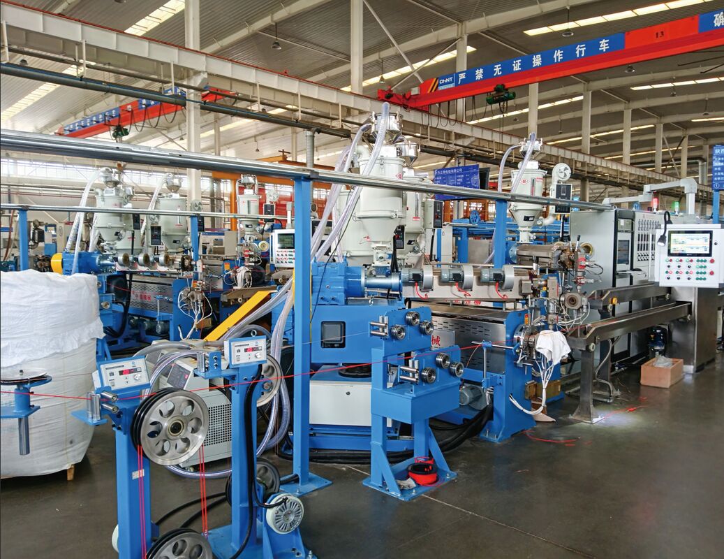 High-Speed Wire Extrusion Line with PLC Control
